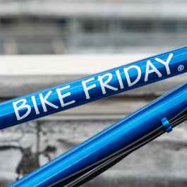 *BIKE FRIDAY* logo decal (white) - BLUE LUG GLOBAL ONLINE STORE