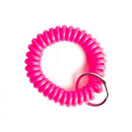*SUPER COIL* wrist key coil (neon pink) - BLUE LUG GLOBAL ONLINE STORE