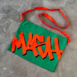 *MASH* musette bag (green/orange) - BLUE LUG GLOBAL ONLINE STORE
