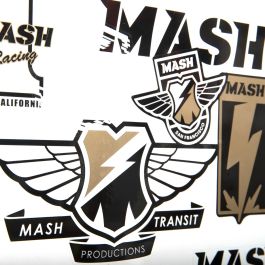 *MASH* sticker pack (meta gold/black/white) - BLUE LUG GLOBAL ONLINE STORE